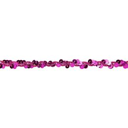 buttinette Metallic-Paillettenband, pink, Breite: 10 mm, Länge: 3 m