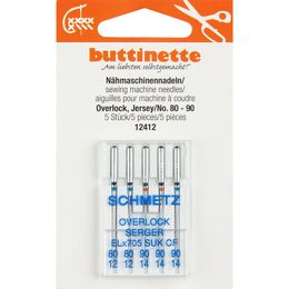 buttinette Overlock-Nähmaschinennadeln "Jersey", Stärke: 80–90, 5 Stück