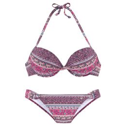 s.Oliver Beachwear Damen Gr&ouml;&szlig;e XL petrol / beere / neonpink / hellpink / wei&szlig;