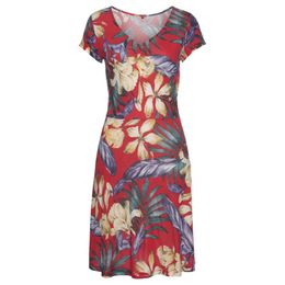 Lascana Kleid Damen Gr&ouml;&szlig;e 40 royalblau / pastellgelb / rot
