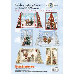 buttinette 3D-Bastelmappe "Weihnachtsbaumkarten"