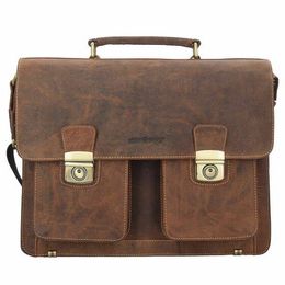 Green Burry Greenburry Vintage Aktentasche Leder 40 cm brown