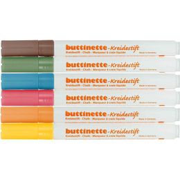 buttinette Kreidestifte "Grundfarben", Stärke 1–2 mm, 6 Stifte