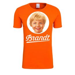 logoshirt T-Shirt 'Brandt Zwieback 70's' Damen Gr&ouml;&szlig;e M mischfarben / orange / wei&szlig;