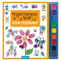 arsEdition Malbuch Fingerstempel-Spaß Kunterbunt