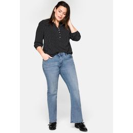 sheego Große Größen: Bootcut-Jeans in 5-Pocket-Form, mit Used-Effekten, light blue Denim, Gr.112