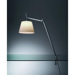 Artemide Tolomeo Mega LED 42 Satin grau mit Schraubb. Tastdimmer 3000K