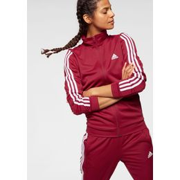 adidas Performance Große Größen: Trainingsanzug, dunkelrot, Gr.XL