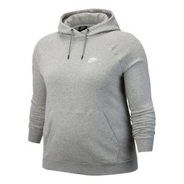 Große Größen: Nike Sportswear Kapuzensweatshirt »WOMEN ESSENTIAL HOODY FLEECE PLUS SIZE«, grau meliert, Gr.XXXL