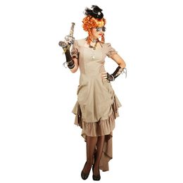 buttinette Steampunk-Kleid "Loretta" für Damen, taupe