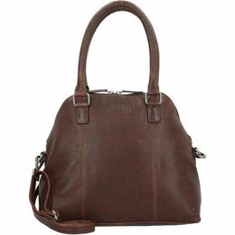 KLONDIKE 1896 Ella Schultertasche Leder 35 cm dunkelbraun