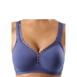 Petite Fleur Große Größen: Soft-BH, weiß+marine, Gr.95B