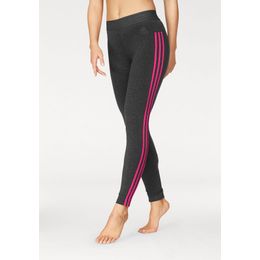 Große Größen: adidas Performance Leggings »ESSENTIALS 3 STRIPES TIGHT«, grau-pink, Gr.XXL