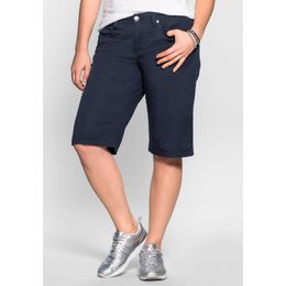 sheego Große Größen: Bermudas in 5-Pocket-Form, aus Baumwoll-Twill, marine, Gr.52