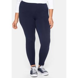 sheego Große Größen: Leggings mit Gummizugbund, marine, Gr.50