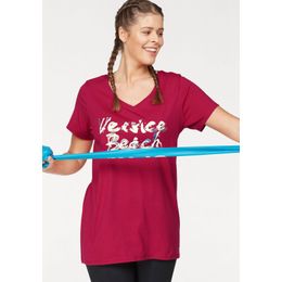 Venice Beach Große Größen: Longshirt, rot, Gr.48/50