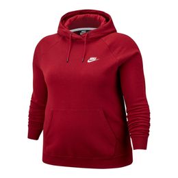 Große Größen: Nike Sportswear Kapuzensweatshirt »WOMEN ESSENTIAL HOODY FLEECE PLUS SIZE«, dunkelrot, Gr.XXL