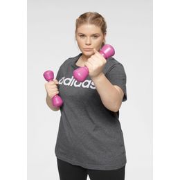 Adidas Große Größen: T-Shirt, dunkelgrau meliert, Gr.48/50