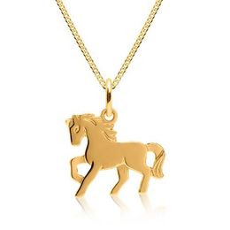 UNIQUE Goldkette für Kinder mit Anhänger Pferd