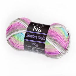 Sockenwolle Sensitive Socks von KKK, Hellgr&uuml;n/Pink, aus Polyacryl