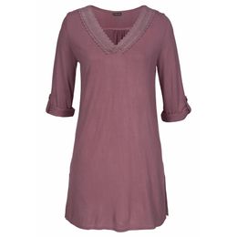 Lascana Große Größen: Longshirt, mauve, Gr.52/54