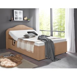 Polsterbett Maintal, beige, B:159cm L:212cm, Betten