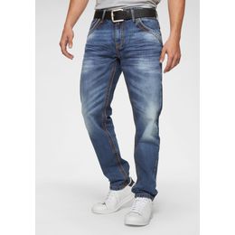 Cipo & Baxx Loose-fit-Jeans CIPO & BAXX Gr. 33, Länge 34, blau (blue) Herren Jeans Loose Fit