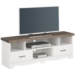 TV-Board Home Affaire Sideboards Gr. B/H/T: 148 cm x 52,5 cm x 37 cm, grau (weiß, grau)