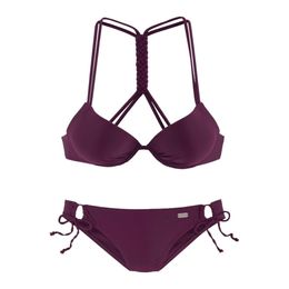 Buffalo Bikinitop mit Hose, 2-tgl. Damen Gr&ouml;&szlig;e XS bordeaux