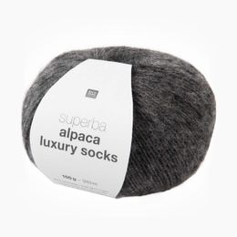 Sockenwolle Superba Alpaca Luxury Socks von Rico Design, Grau, aus Schurwolle