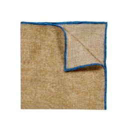 Pellens & Loick Pellens & Loick Kaschmir-Einstecktuch, Beige/Blau, Herren, aus Kaschmir