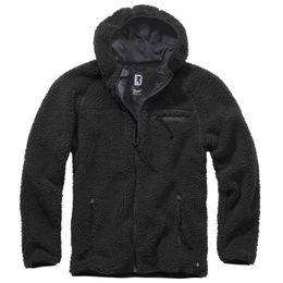 Brandit Teddyfleece Worker Jacket schwarz, Gr&ouml;&szlig;e S