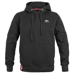 Alpha Industries Basic Hoody Small Logo schwarz, Gr&ouml;&szlig;e S