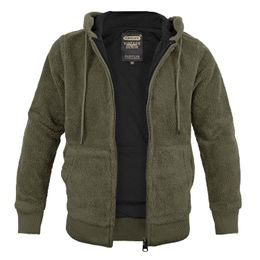Poolman Teddyfleece Jacke mit Kapuze oliv, Gr&ouml;&szlig;e M