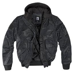 bw-online-shop MA-1 Jacke Hooded Sweat (Sale) darkcamo/schwarz, Gr&ouml;&szlig;e M