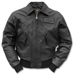 Alpha Industries CWU 45 Lederjacke schwarz, Gr&ouml;&szlig;e L