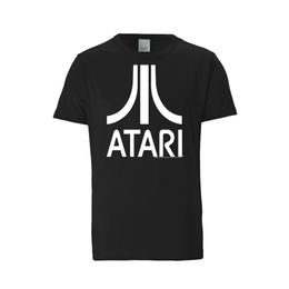 logoshirt T-Shirt 'Atari' Herren Gr&ouml;&szlig;e M schwarz / wei&szlig;