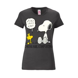 logoshirt T-Shirt 'Snoopy' Damen Gr&ouml;&szlig;e L dunkelgrau