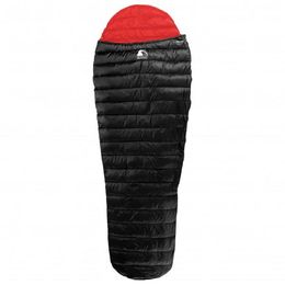 Alvivo - Ibex Light - Daunenschlafsack Gr 215 cm Zip: Left Schwarz/Rot