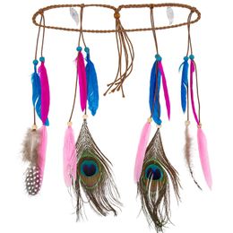 buttinette Haarschmuck "Indianer", rosa/pink/blau