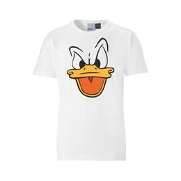 logoshirt T-Shirt 'Donald Duck' Herren Gr&ouml;&szlig;e XS curry / orange / wei&szlig;