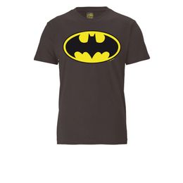 logoshirt T-Shirt BATMAN - LOGO Herren Gr&ouml;&szlig;e XXL gelb / dunkelgrau / schwarz
