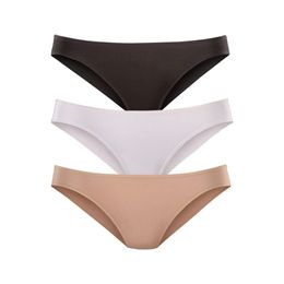 Lascana Bikinislip Damen Gr&ouml;&szlig;e XXS/XS nude / schwarz / wei&szlig;