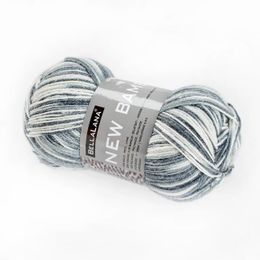 Sockenwolle New Bamboo von BellaLana , Grau/Blau/Wei&szlig;, aus Wolle