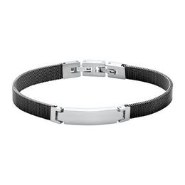 UNIQUE Gravierbares Armband Mesh aus Edelstahl, schwarz