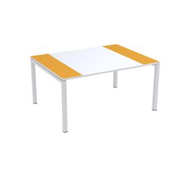 PAPERFLOW Konferenztisch easyDesk®, HxBxT 750 x 1500 x 1160 mm, weiß/orange