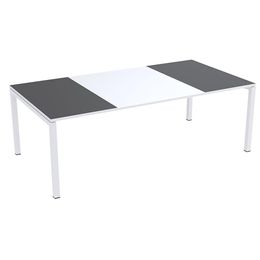 PAPERFLOW Konferenztisch easyDesk®, HxBxT 750 x 2200 x 1140 mm, weiß/anthrazit