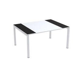 PAPERFLOW Konferenztisch easyDesk®, HxBxT 750 x 1500 x 1160 mm, weiß/schwarz