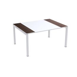 PAPERFLOW Konferenztisch easyDesk®, HxBxT 750 x 1500 x 1160 mm, weiß/Wenge-Dekor