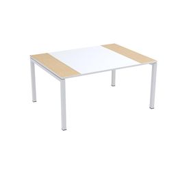 PAPERFLOW Konferenztisch easyDesk®, HxBxT 750 x 1500 x 1160 mm, weiß/Buche-Dekor